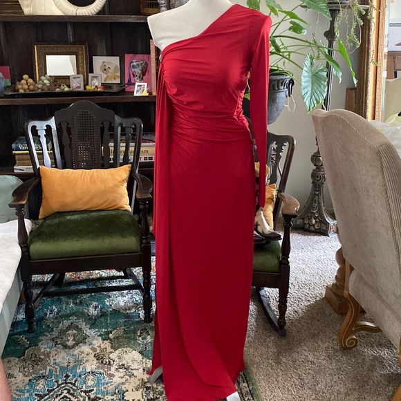 Dresses | The Lady In Red Size 4 Stunning Red Dress Stretch Fabric ...